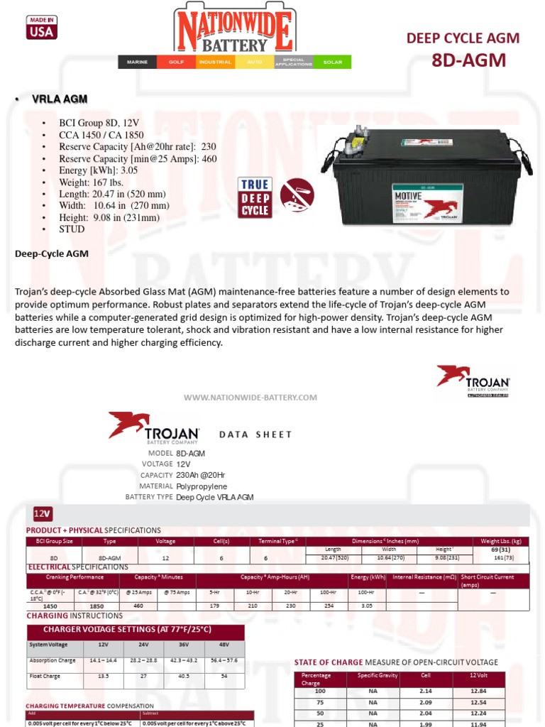 8D Agm | PDF | Battery (Electricity) | Electrical Engineering