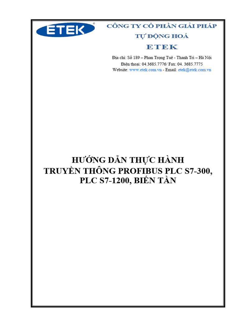 Bài 4-5 - PROFIBUS s7-300 - Bientan | PDF