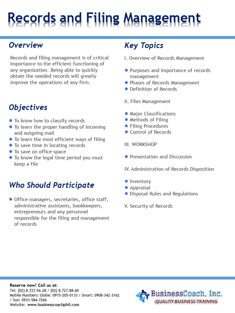 Records and Filing Management | PDF | Banks | Deposit Account