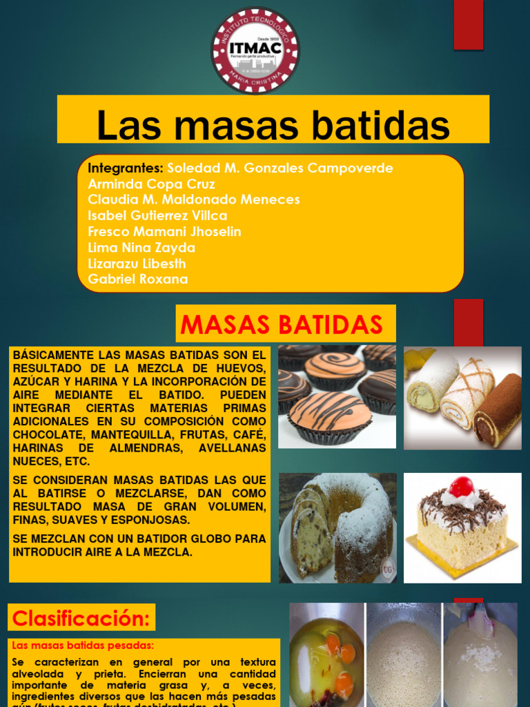 Masas Batidas Presentacion (1) | PDF | Huevo como alimento | Petróleo