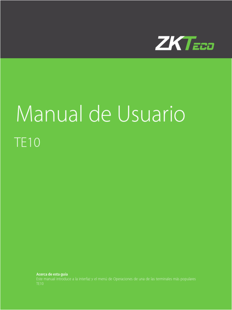 TE10 Manual de Usuario | PDF | Contraseña | Hora