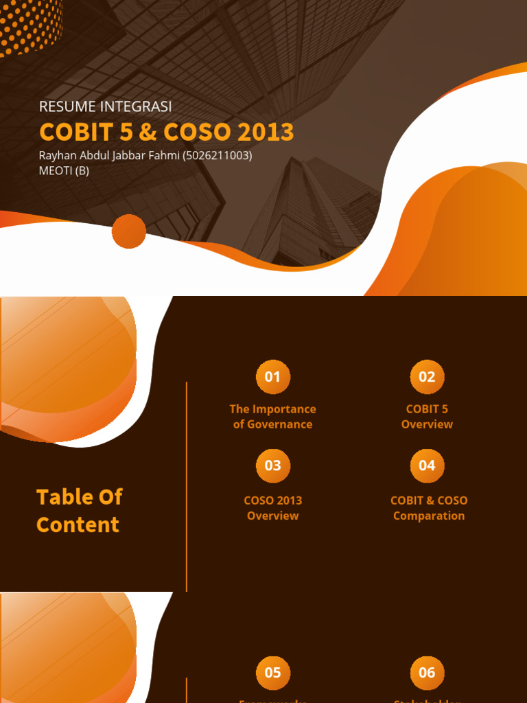 Integrasi COBIT 5 dan COSO 2013 | PDF | Bisnis