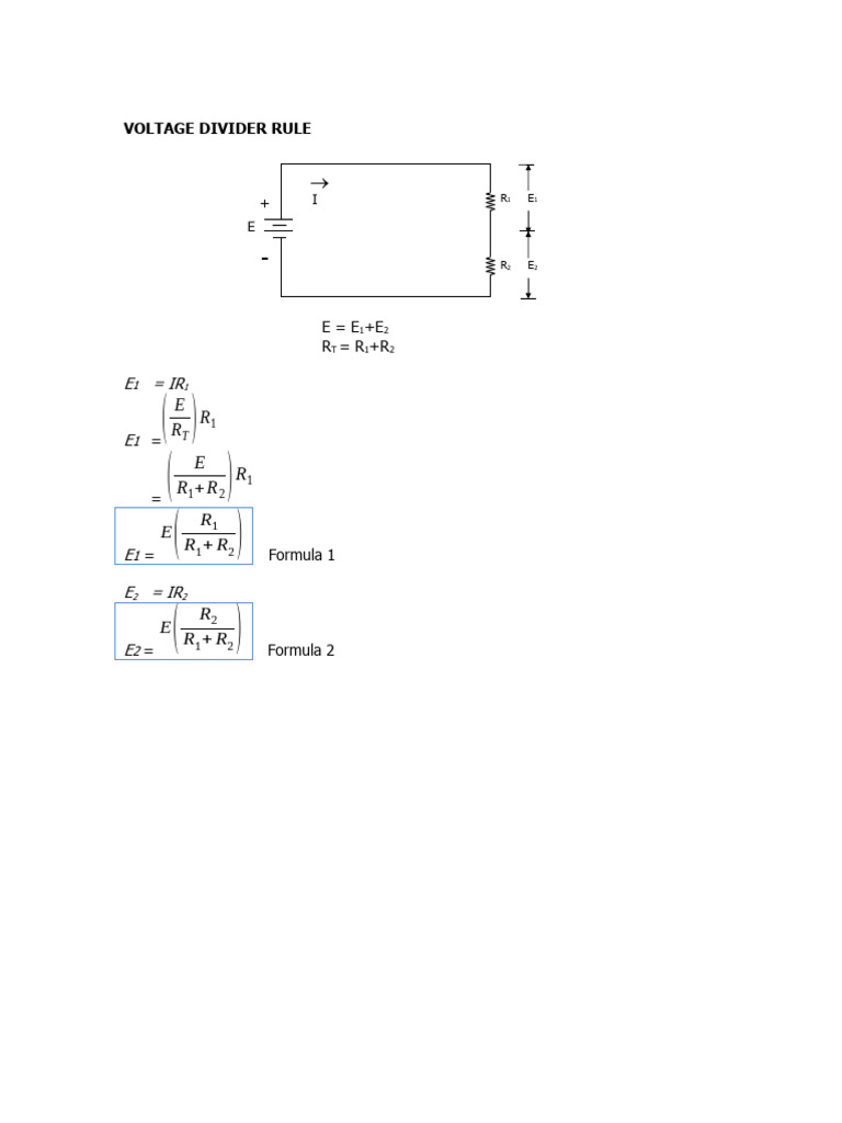 Chapter 1 Voltage Divider, Current Divider, Kirchoffs | PDF