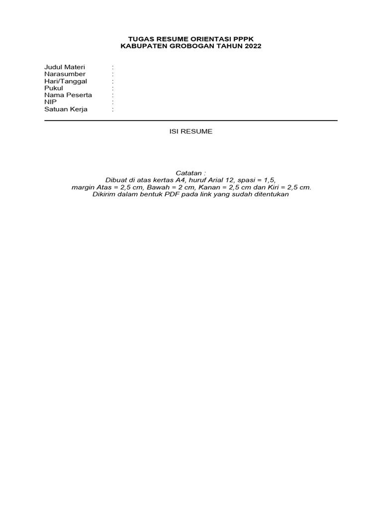 Format Tugas Resume | PDF | Seni