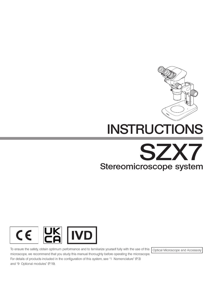 SZX7 en Ax6631 11 | PDF | Aperture | Zoom Lens
