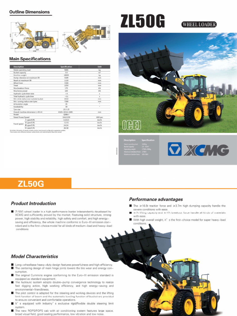 Brosur ZL50G XCMG | PDF