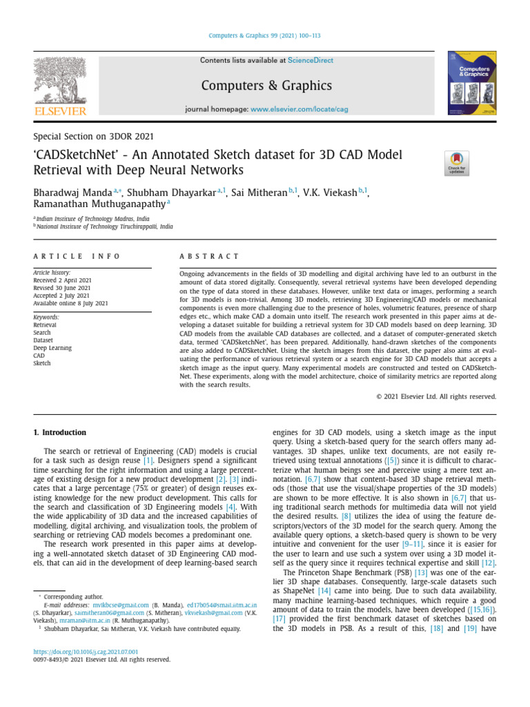 Cadsketchnet An Annotated Sketch Dataset For 3d Cad Model Retrieval With Deep Neural Networks