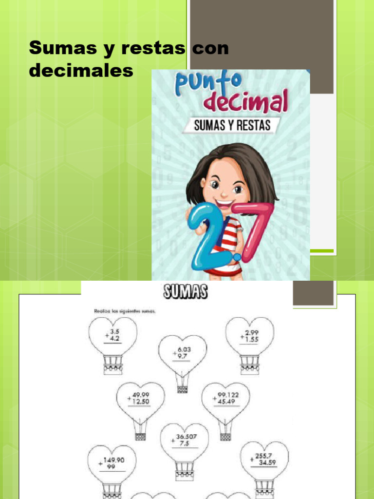 Sumas y Restas Con Decimales | PDF