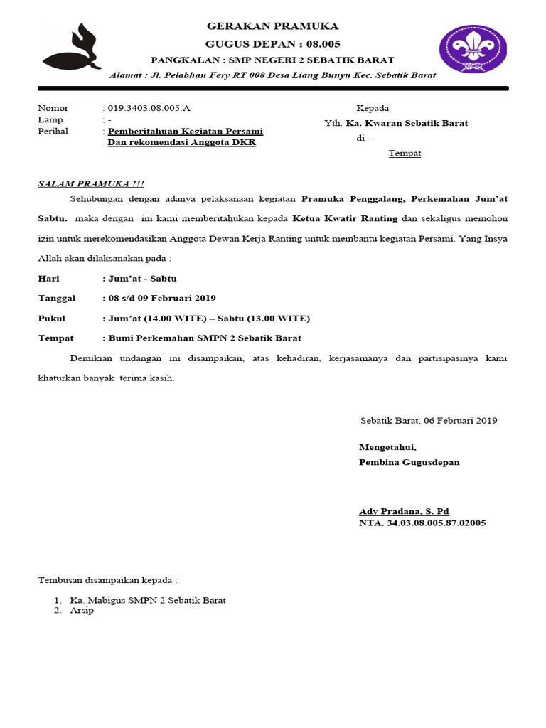 Surat Pemberitahuan Pdf