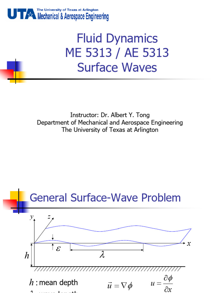 Surface Waves Rev2 F2020 | PDF | Waves | Motion (Physics)
