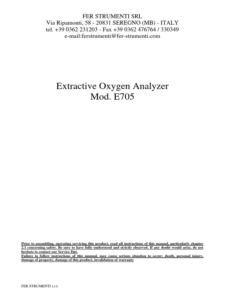 E705 User Manual | PDF | Flow Measurement | Calibration