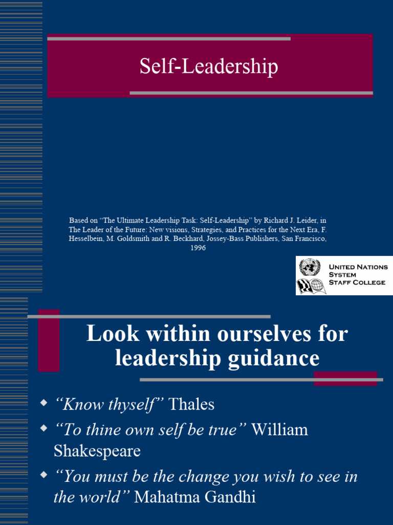 Self Leadership | PDF | Leadership | Mentorship