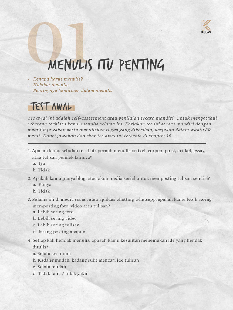 Workbook Amunisi Menulis - Paragraf | PDF