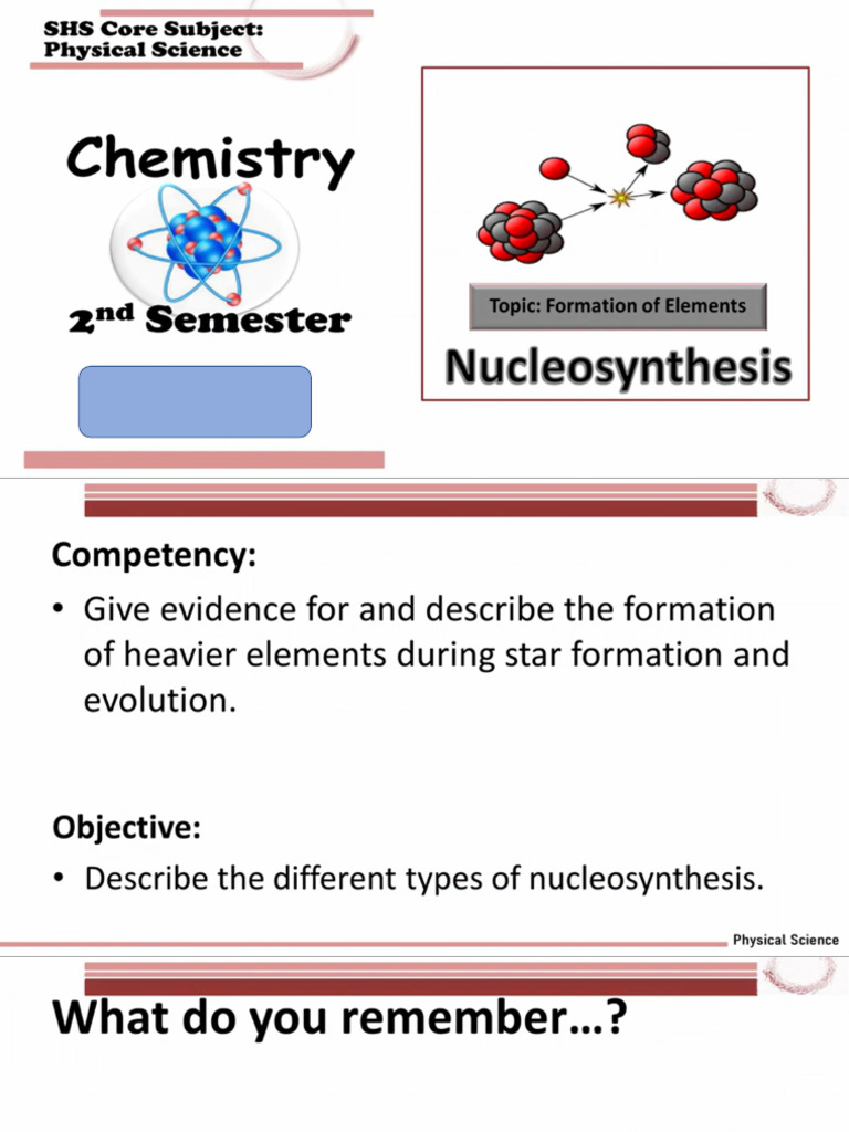 Formation of Elements | PDF