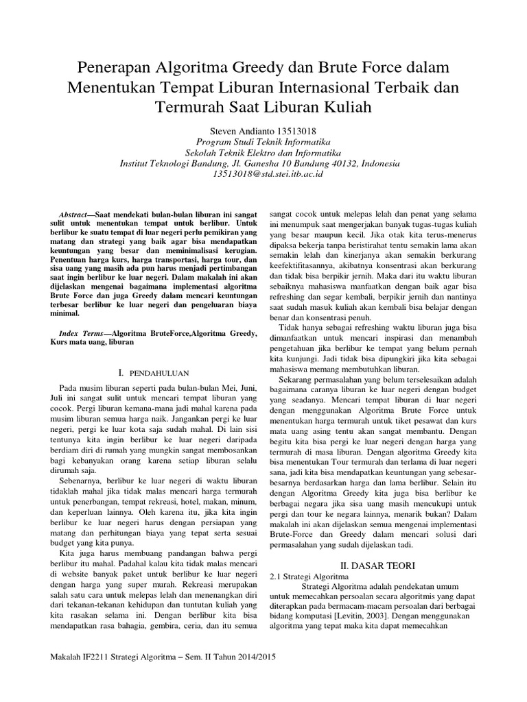 Algoritma Greedy | PDF