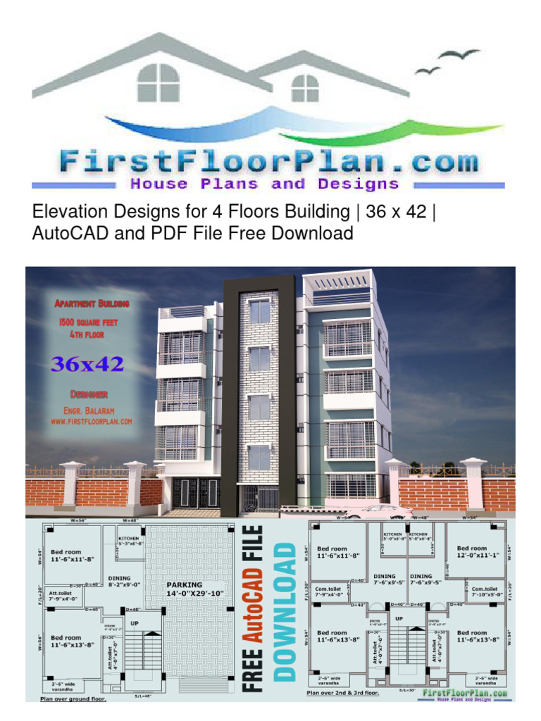 4-Floor Building Elevation Plans | PDF | Computers