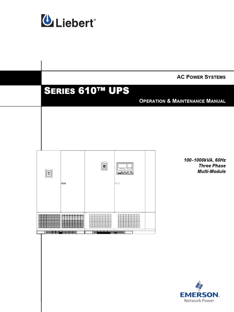 Liebert UPS 1250 KVA | PDF