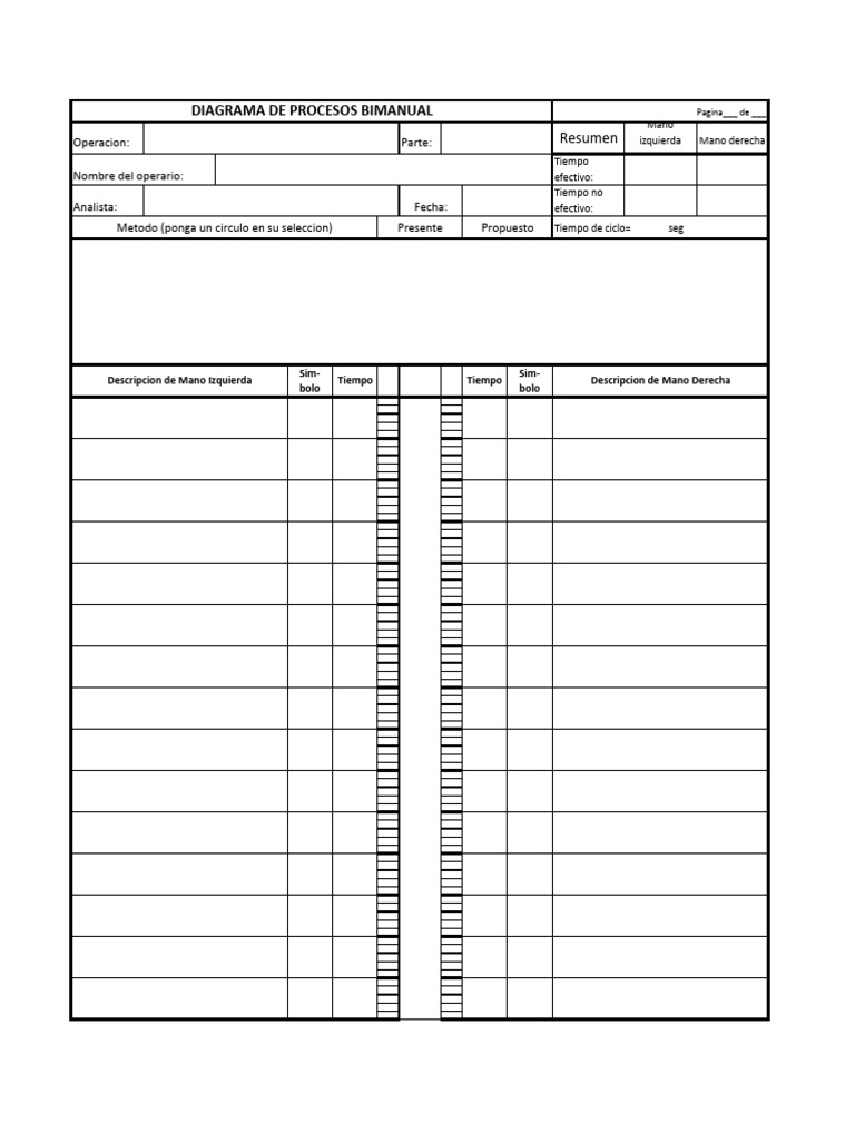 Formato Diagrama Bimanual | PDF