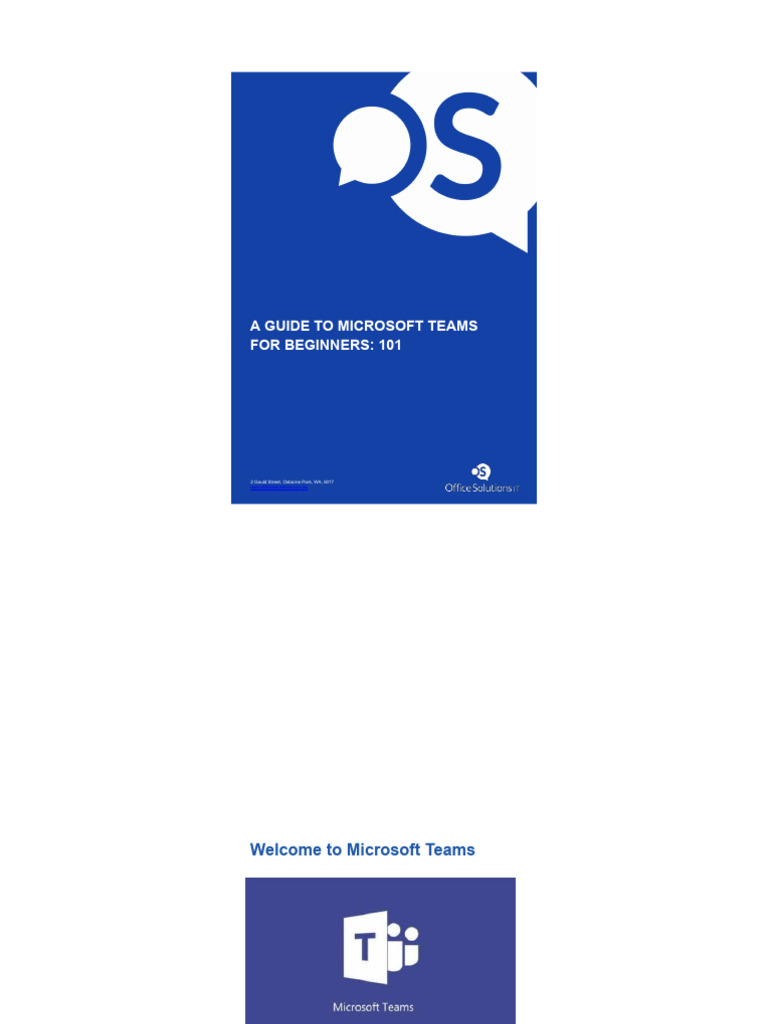 Office Solutions IT - Microsoft Teams 101 Guide | PDF