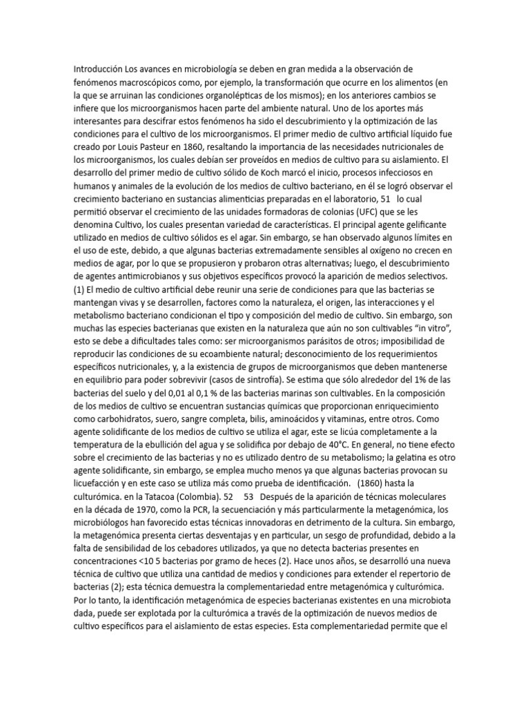 Introducción Los Avances en Microbiología Se Deben en Gran Medida A La ... Introducción Los Avances en Microbiología Se Deben en Gran Medida A La ...