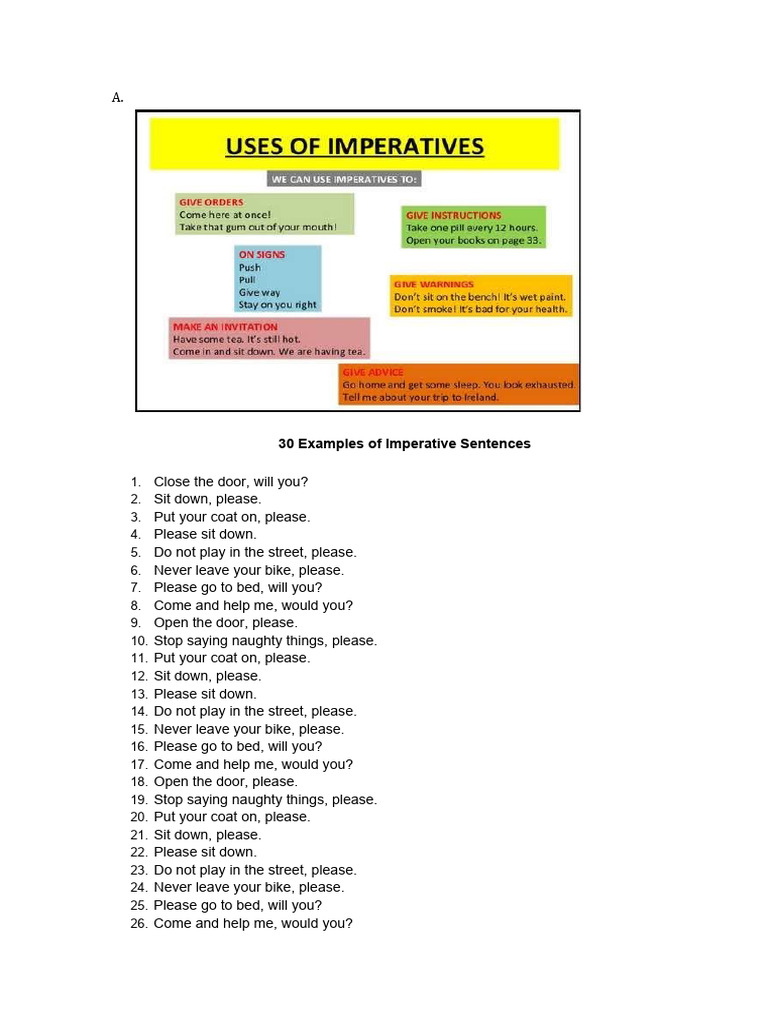 Imperative Sentences | PDF | Linguistics | Linguistic Morphology