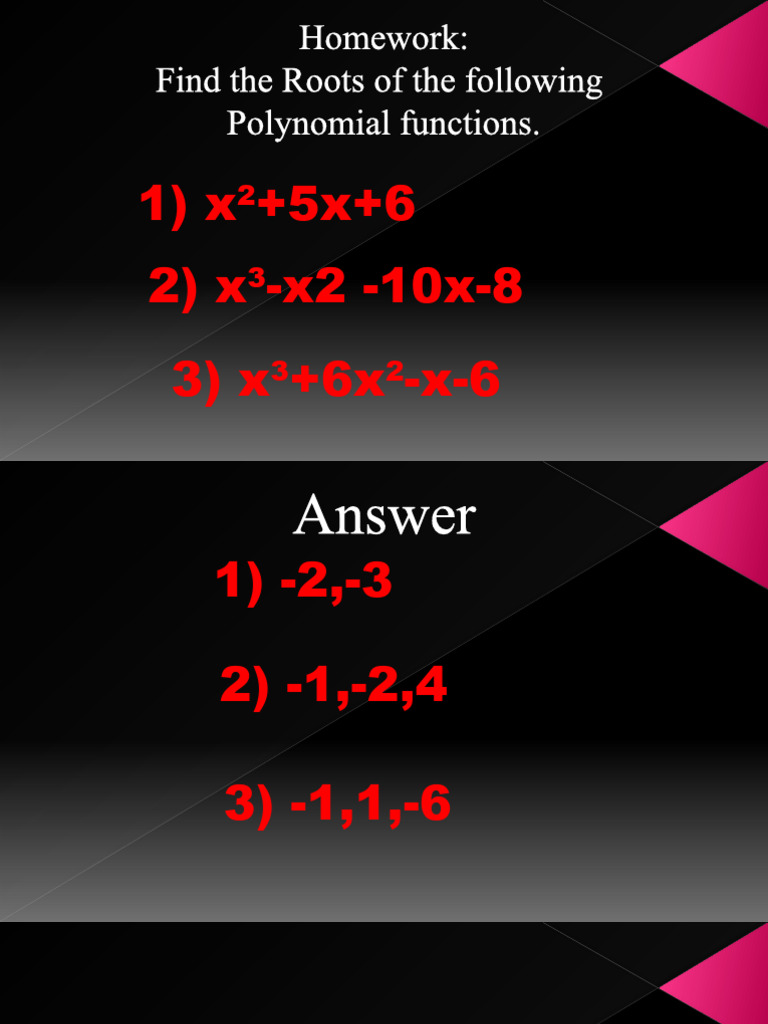 Roots of Polynomial Equation | PDF | Teaching Methods & Materials