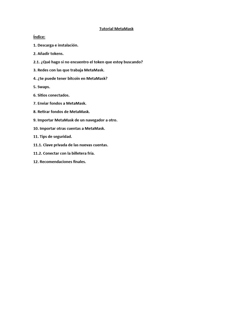 Tutorial Metamask | PDF