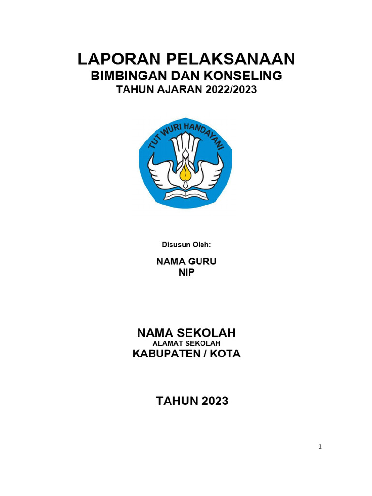 A. LAPORAN PELAKSANAAN BK | PDF