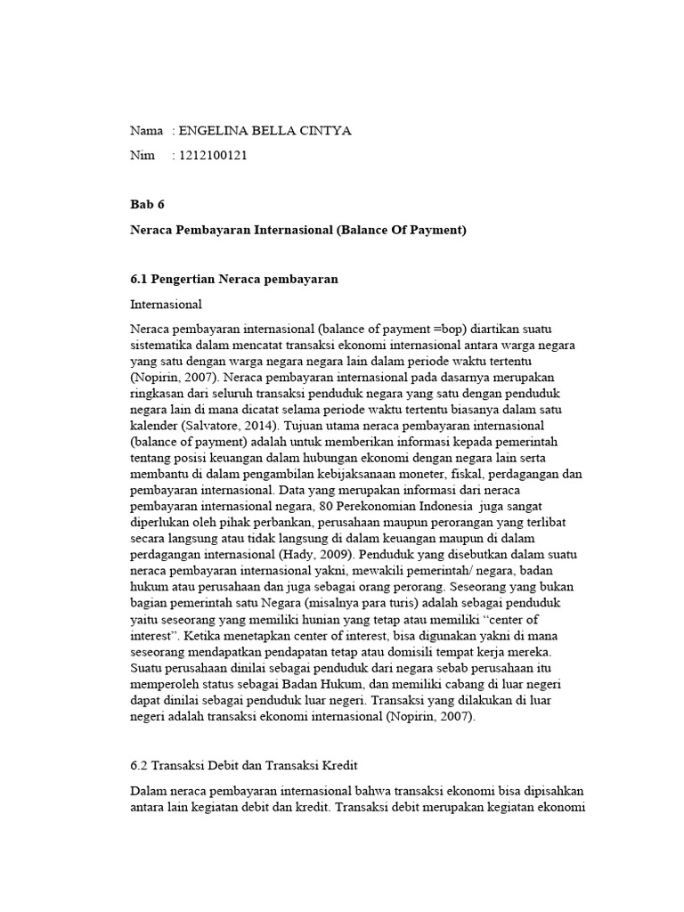 M. AMANULLAH HAKIM (Resume Perekonomian Bab 6) | PDF | Pengelolaan Keuangan & Uang