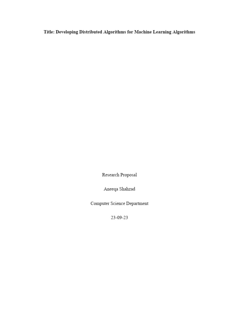 Mathematics Research Proposal - Anneqa | PDF | Machine Learning ...