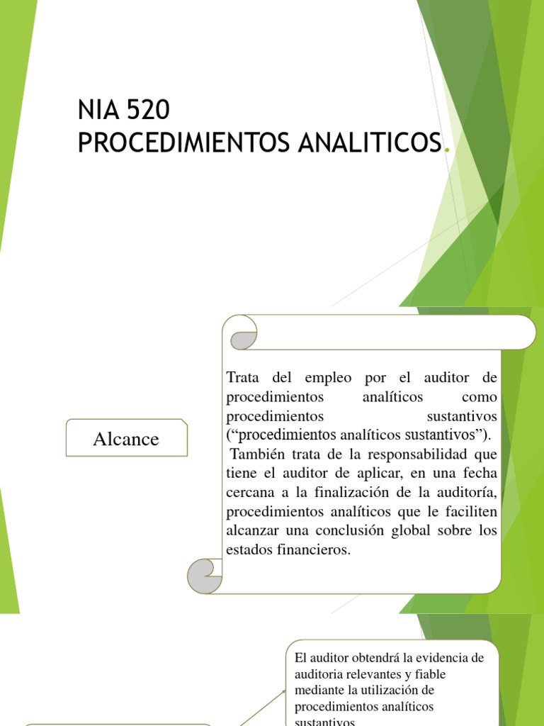 Procedimientos Analiticos Nia 520 | PDF