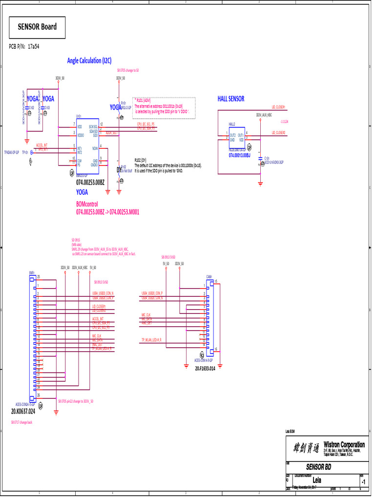 Angle Calculation (I2C) : SENSOR Board | PDF