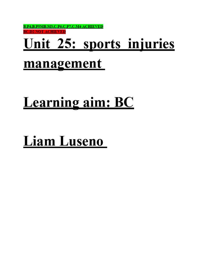 Unit 25_ sports injuries management 2 (1) | PDF