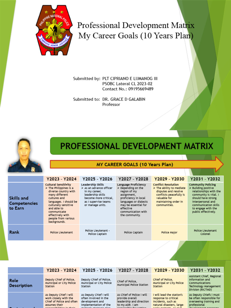 PLT LUMANOG (Professional Development Matrix) - 1 | PDF PLT LUMANOG (Professional Development Matrix) - 1 | PDF