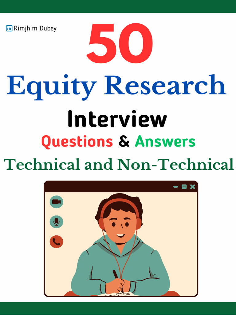 Equity research interview questions and answers | PDF | Discounted Cash ...