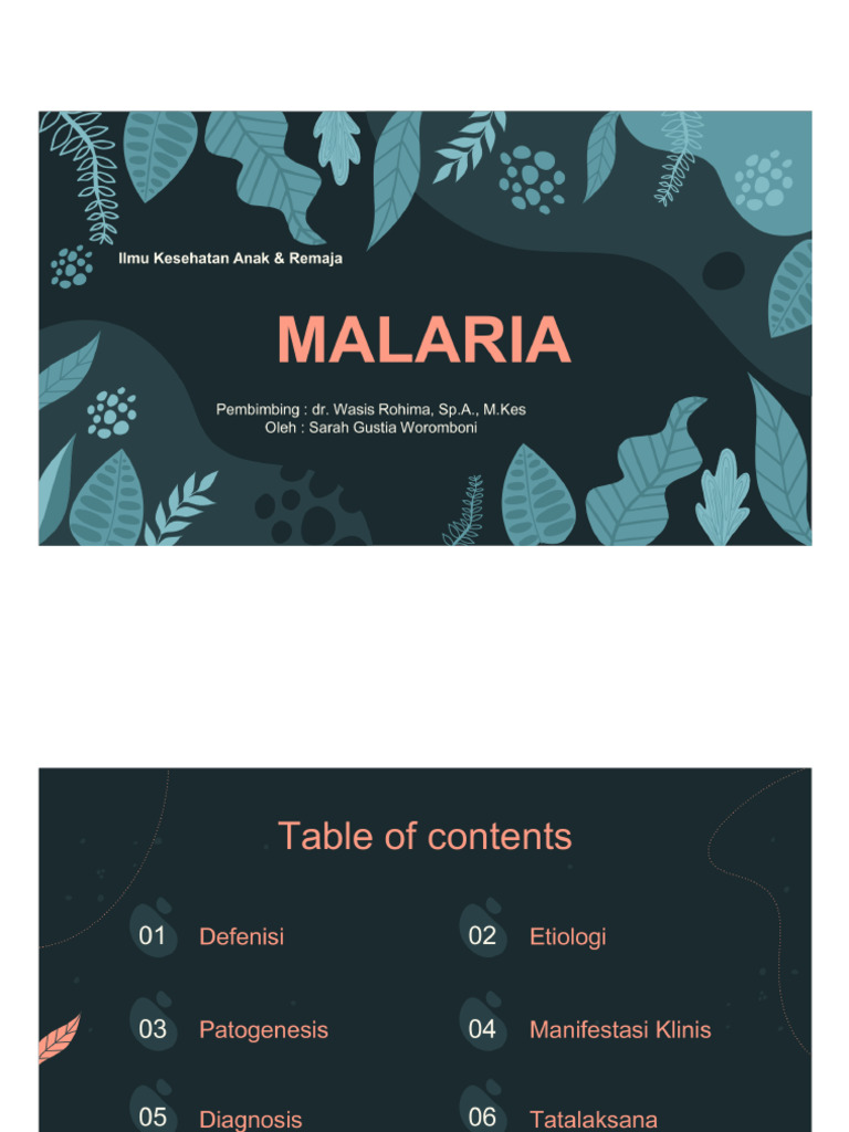 Malaria 2023 SARAH | PDF