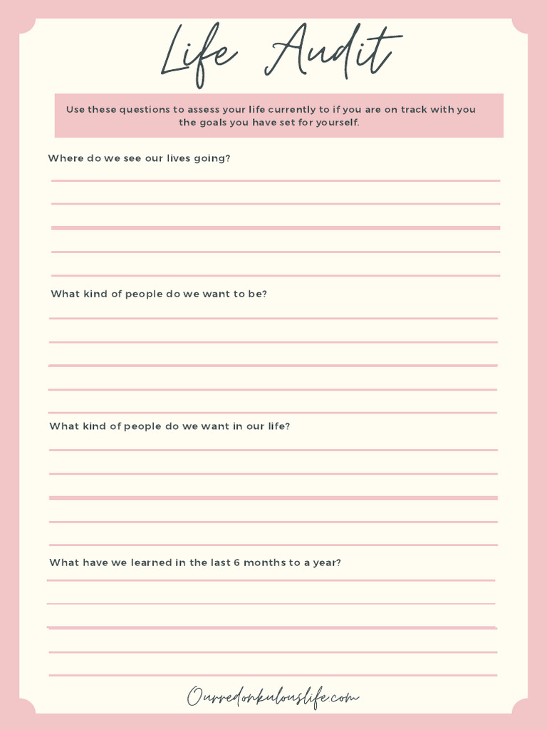 Life Audit | PDF | Self-Improvement
