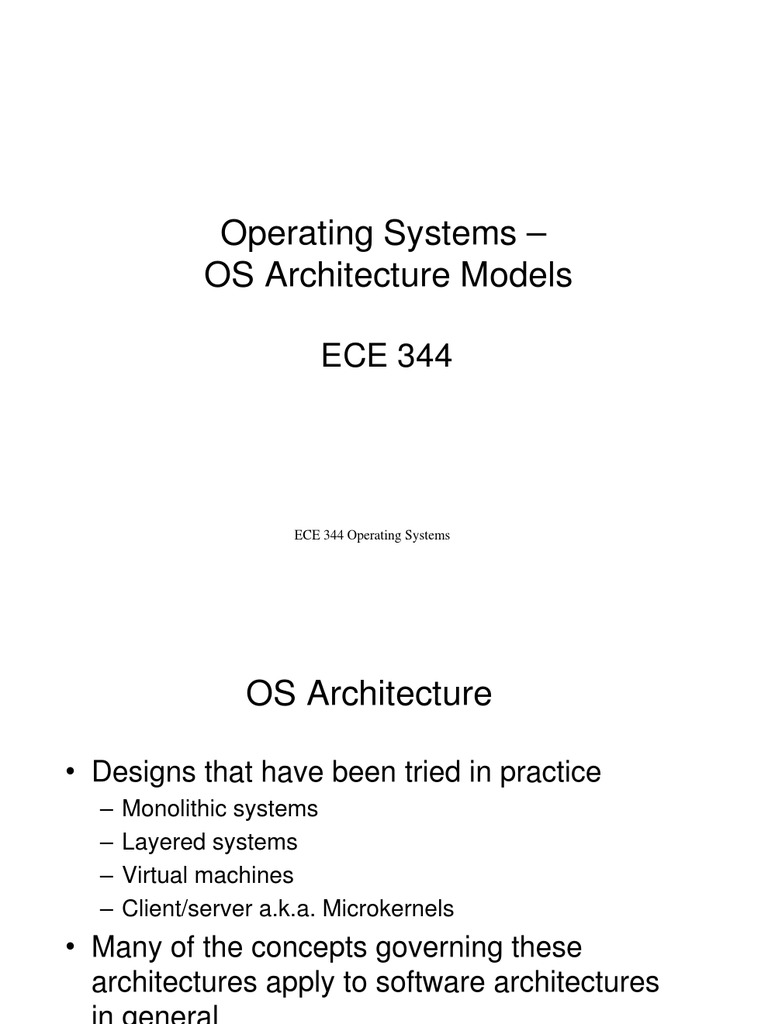 Os Architecture | PDF | Operating System | Kernel (Operating System)