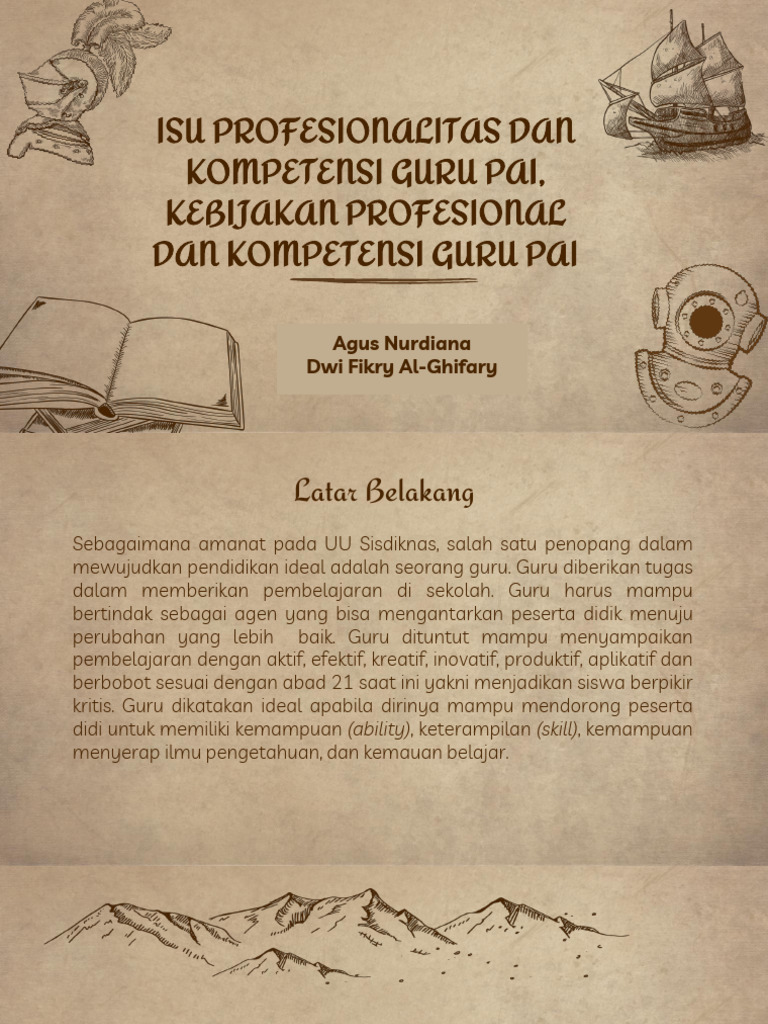 Isu-Isu Profesionalisme Guru PAI | PDF