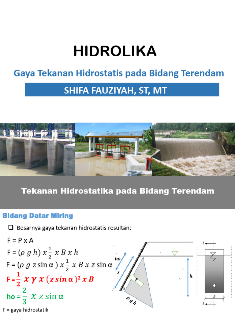 Pertemuan 3 - Hidrostatika Pada Bidang Miring | PDF