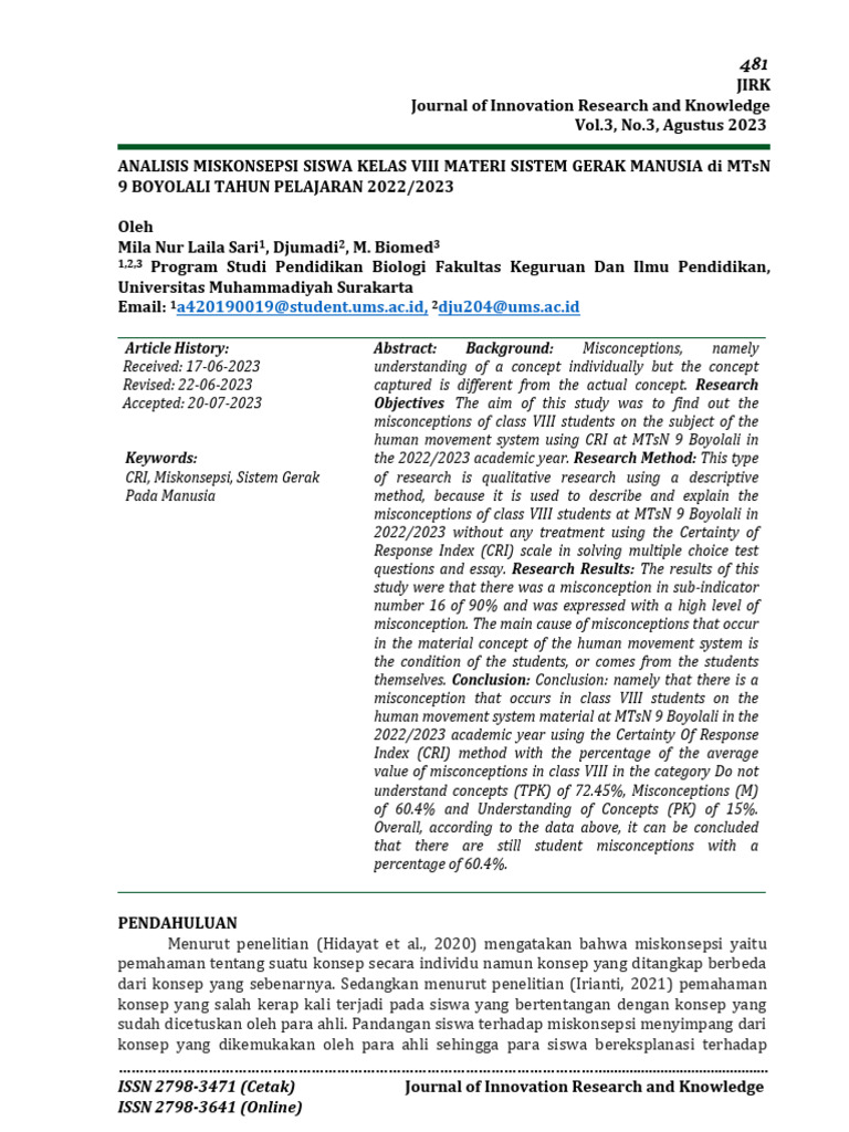 A420190019 Student Ums Ac Id Dju204 Ums Ac Id Article History