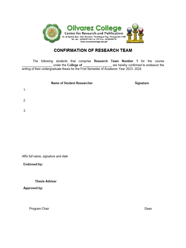 TITLE DEFENSE CRP Forms | PDF | Thesis | Science