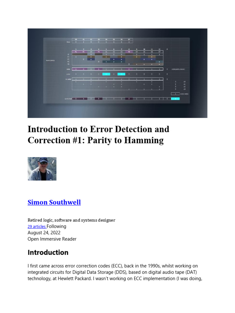 Error Detection and Correction From Simon | PDF