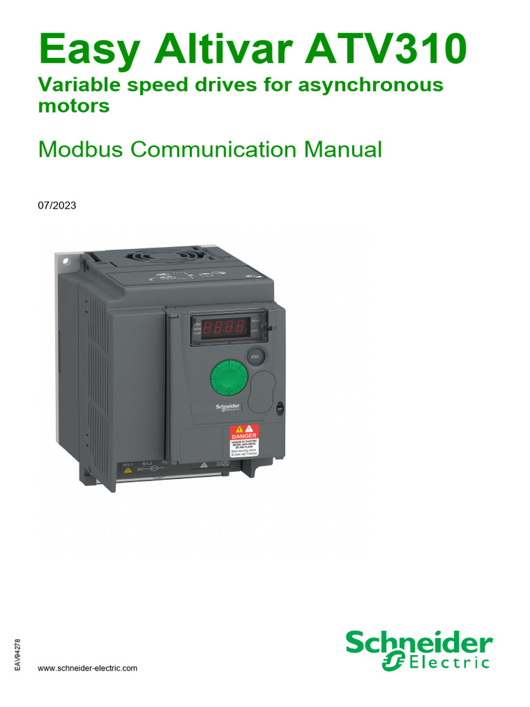 ATV310 Modbus Manual en EAV94278 02 | PDF