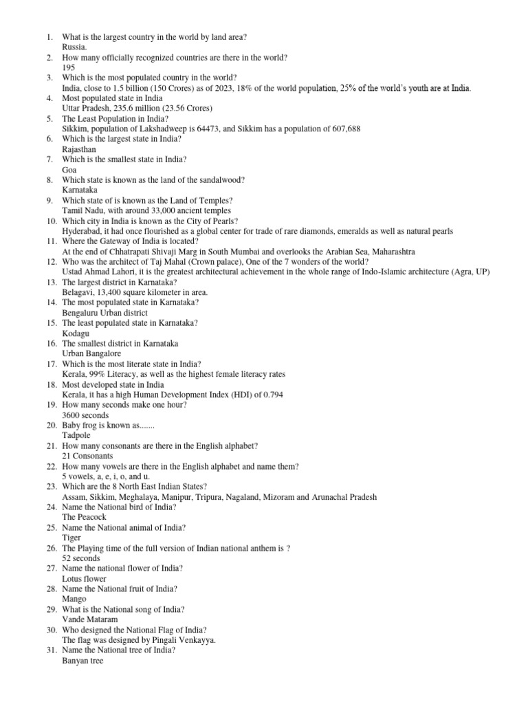 Quiz Questions | PDF