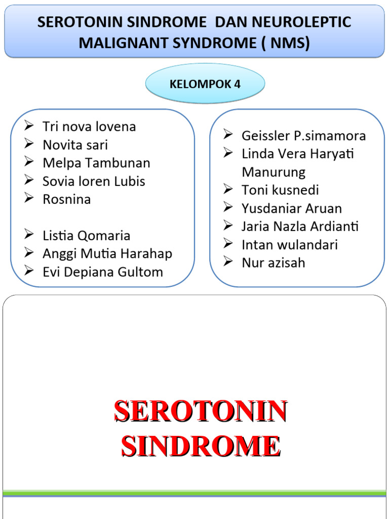 Sindrom Serotonin & NMS: Gejala dan Interaksi Obat | PDF