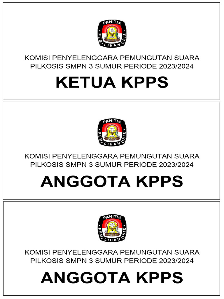 Anggota KPPS | PDF