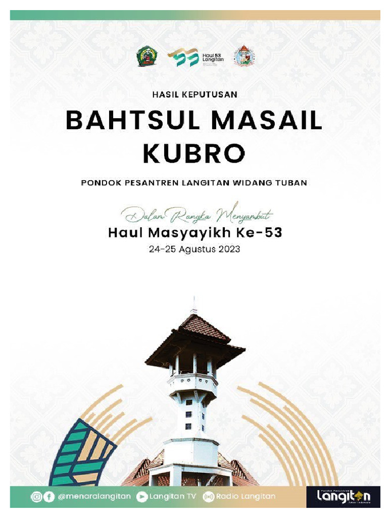 Hasil Keputusan BMK Langitan 2023 - Notulen | PDF