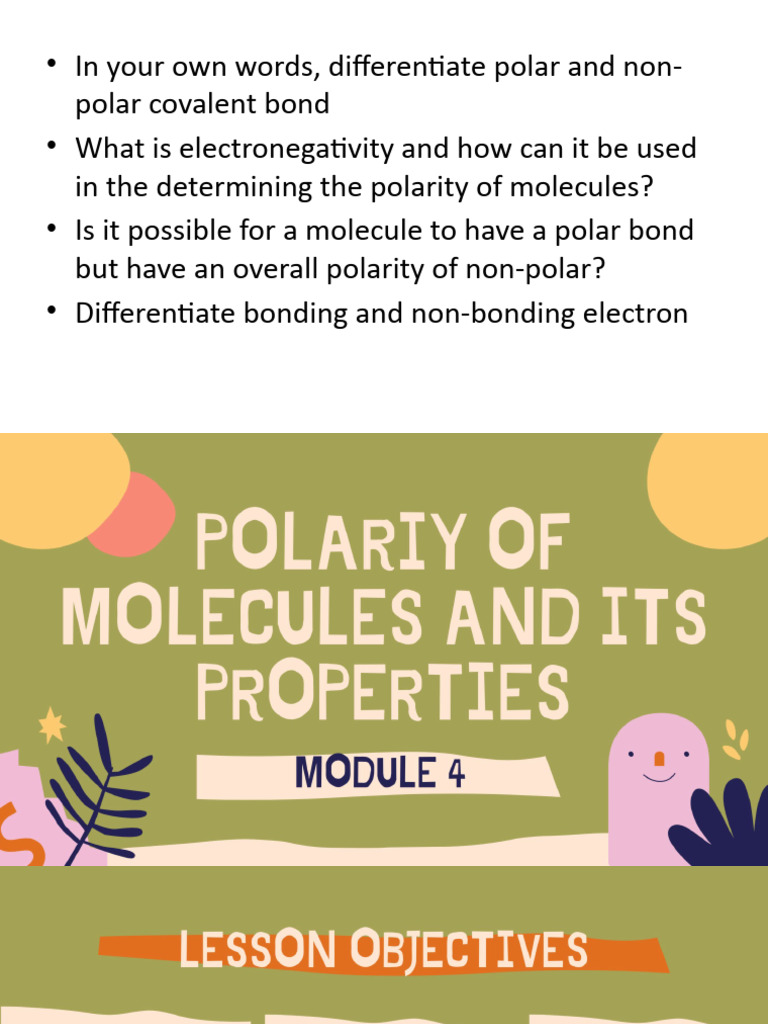 Physical Science Module 4 | PDF | Chemical Polarity | Intermolecular Force