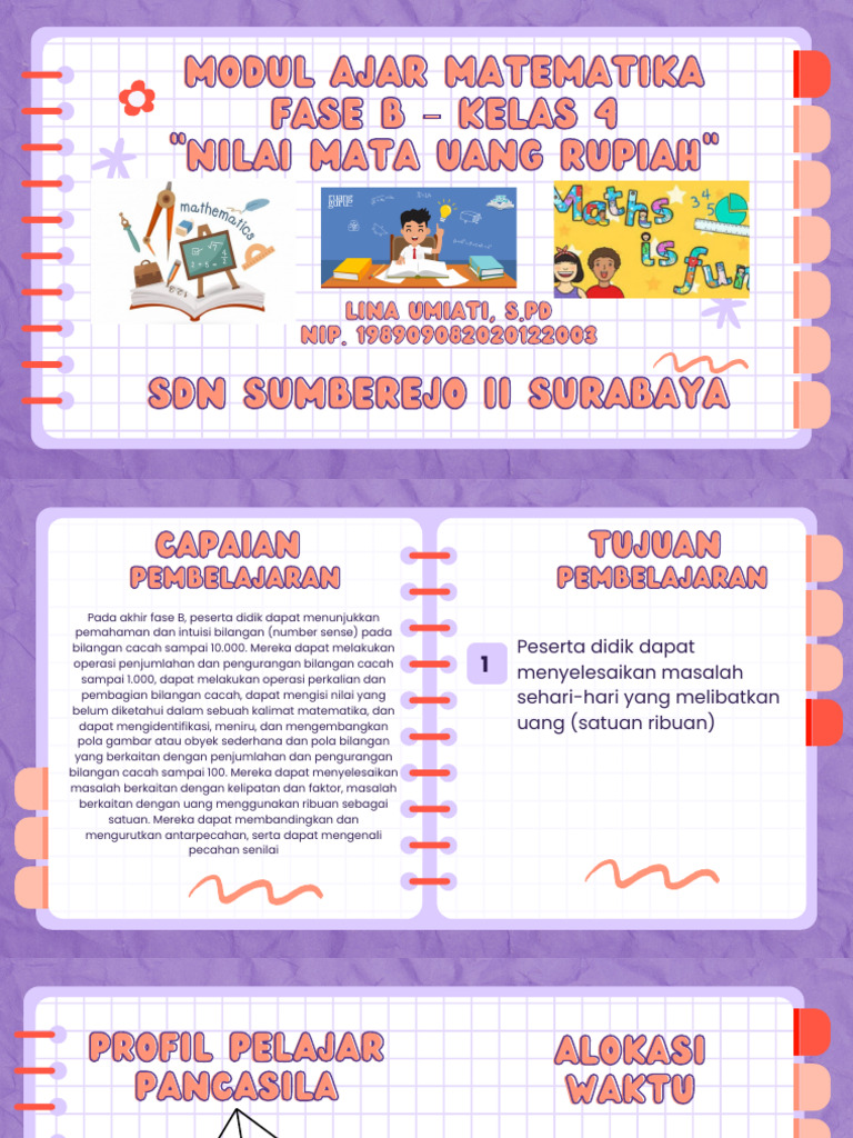Modul Ajar Matematika FASE B - KELAS 4 | PDF